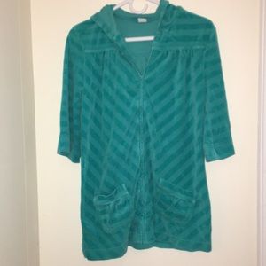 Swim | Turquoise Xl Girls Swim Cover Up With A Hoodie | Poshmark